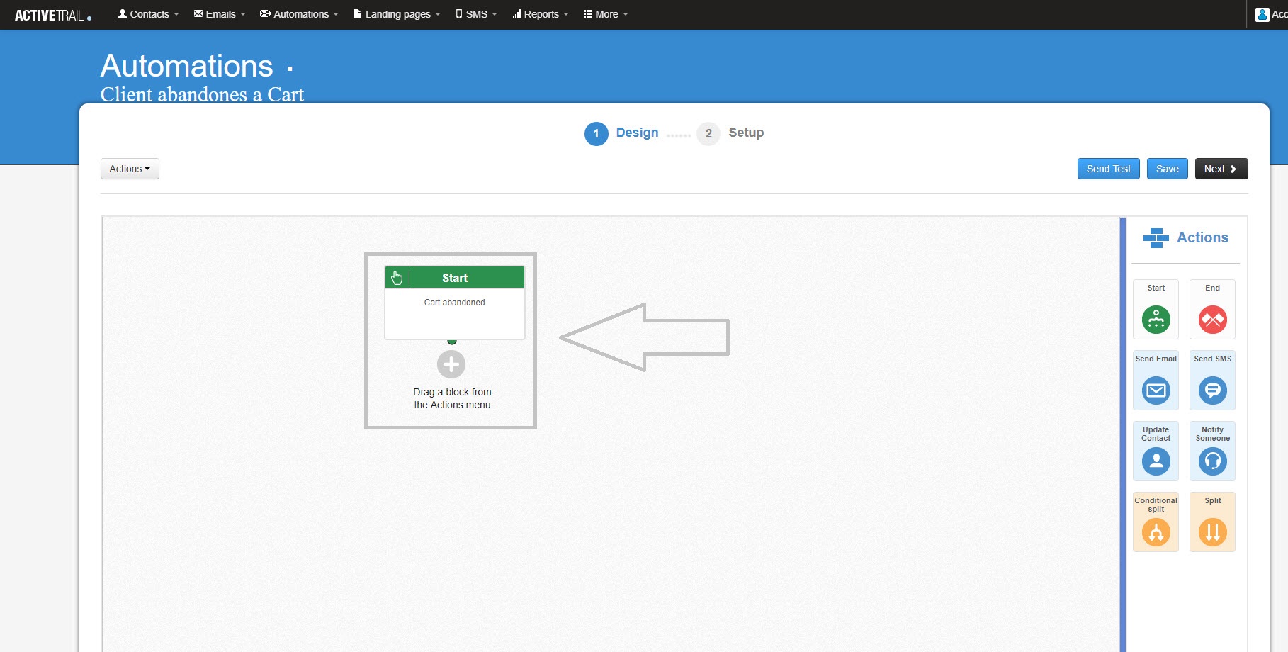 Quick Guide – How to Create Your First ‘Abandoned Cart’ Automation | ActiveTrail Email Marketing